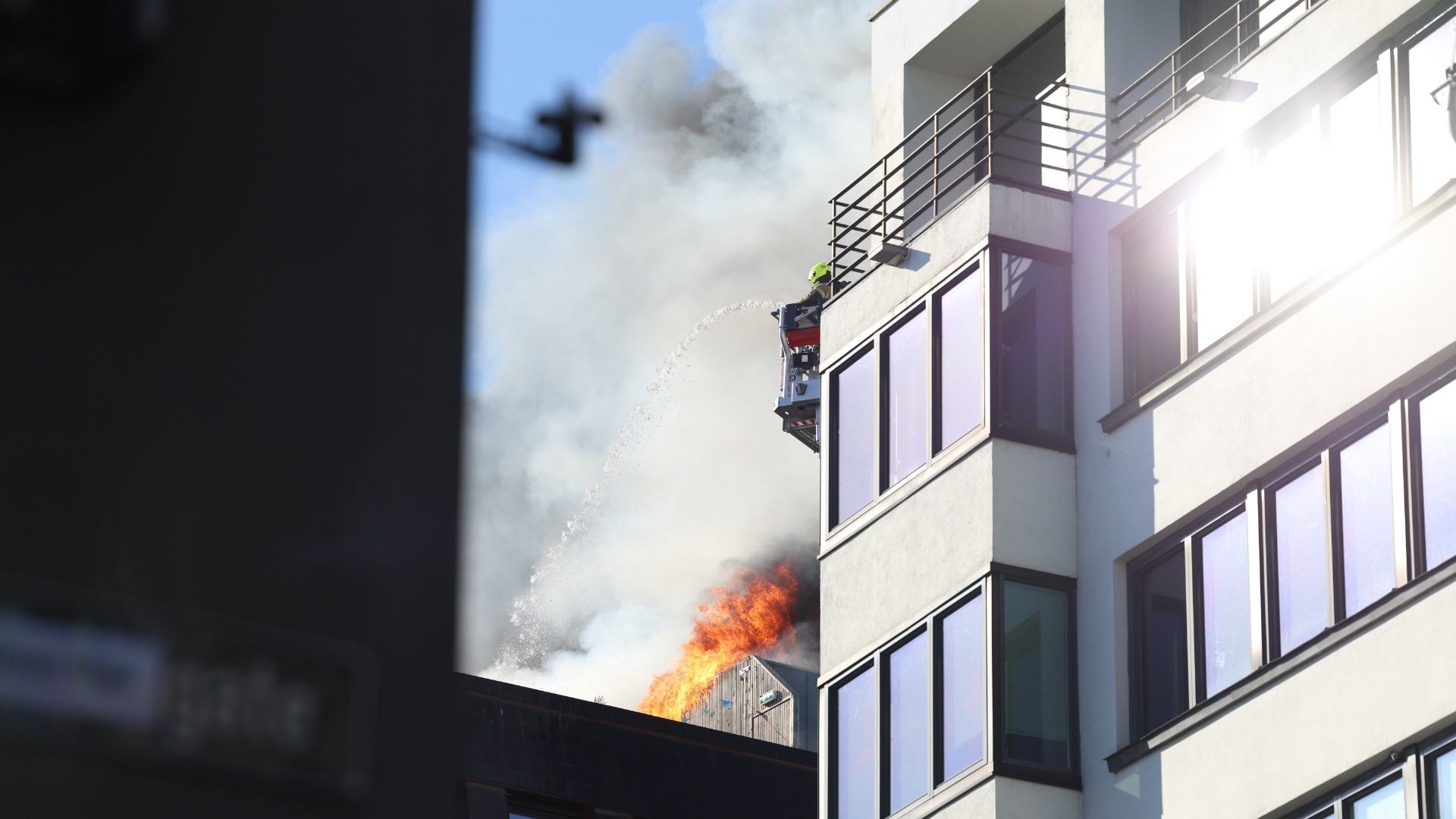 Her brenner det i Oslo sentrum