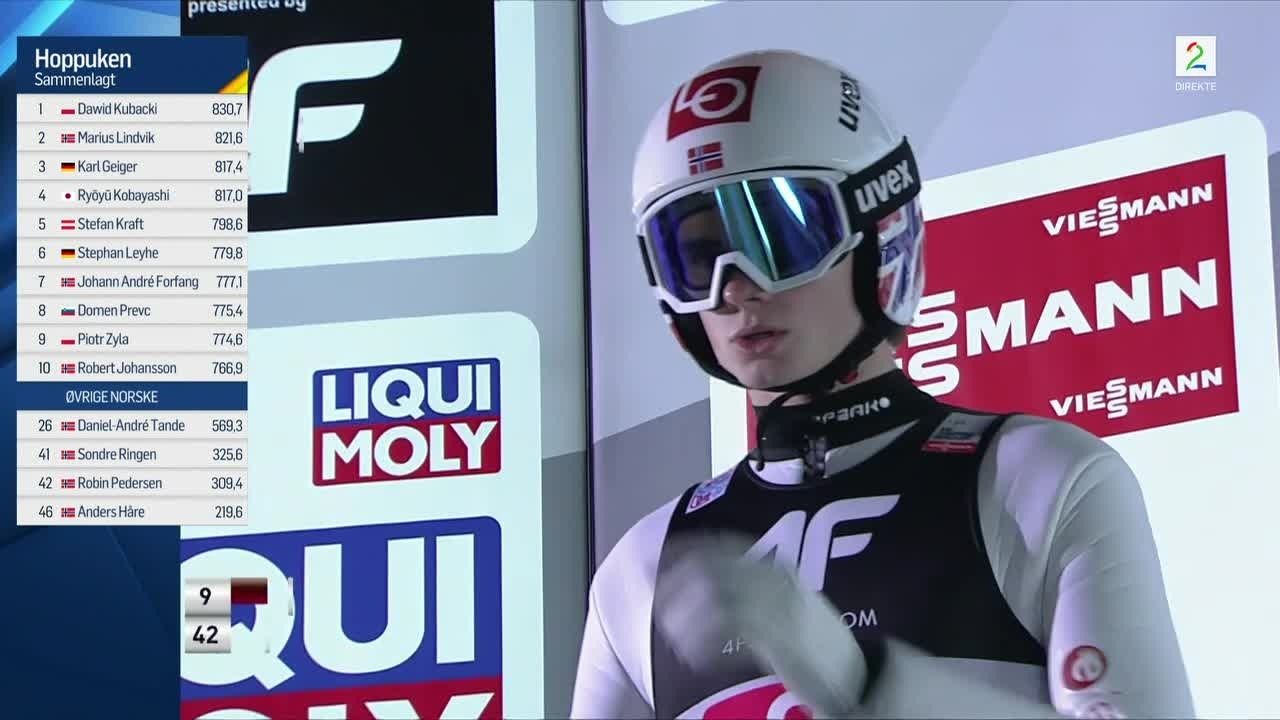 Marius Lindvik hoppet 139 meter i første omgang