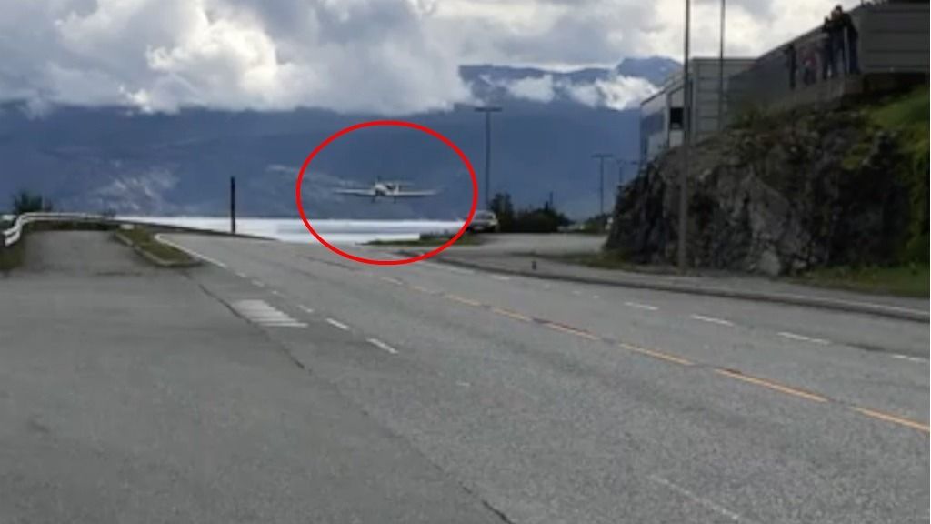 Filmet dramatisk flykrasj i Norheimsund