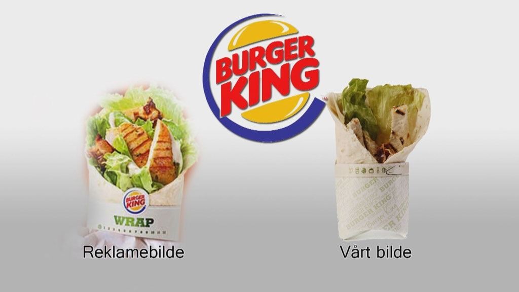 Burger King hevder dette er samme produkt