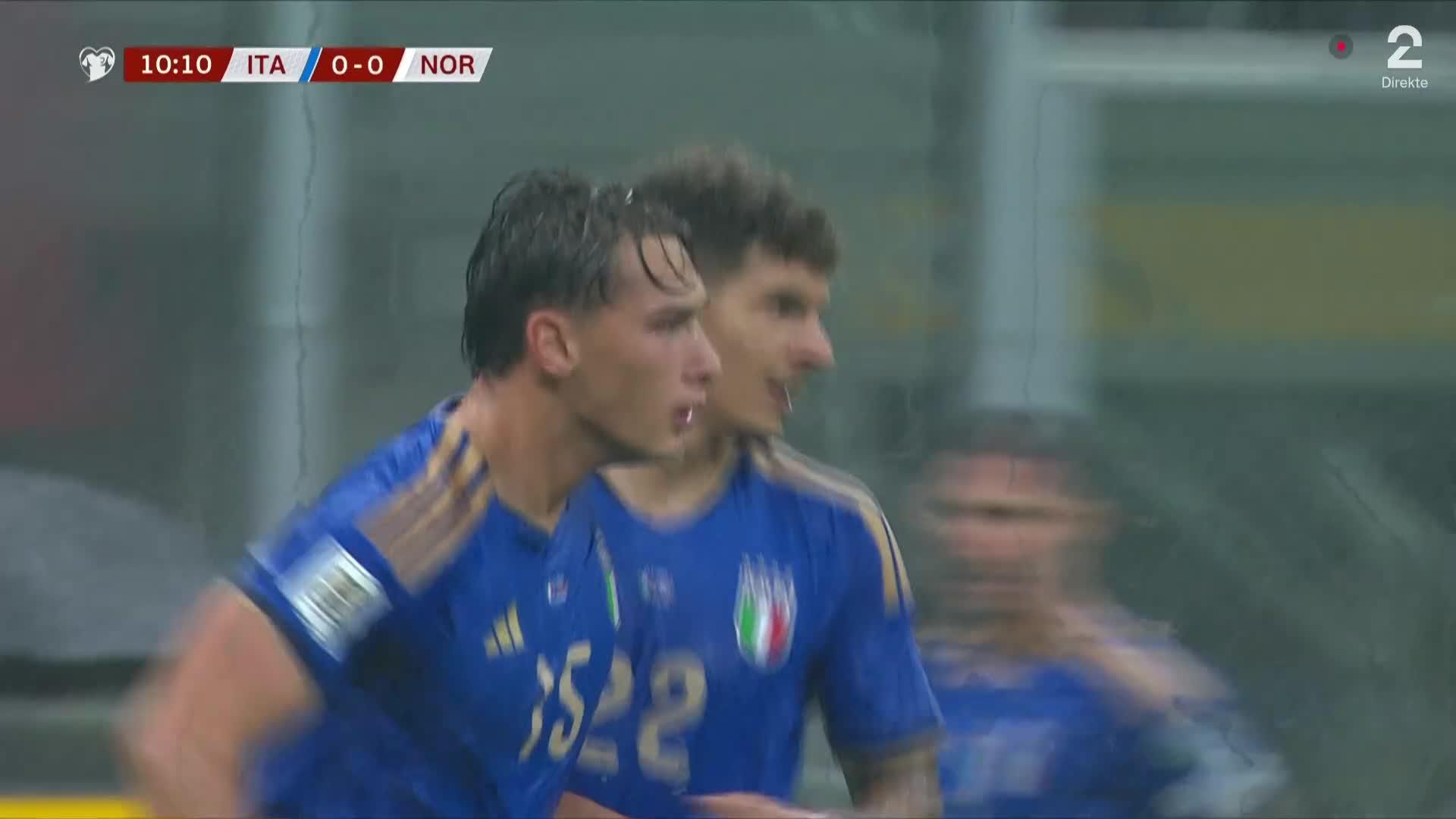 Italia og Norge: Mål av Francesco Pio Esposito, 16. november 2025