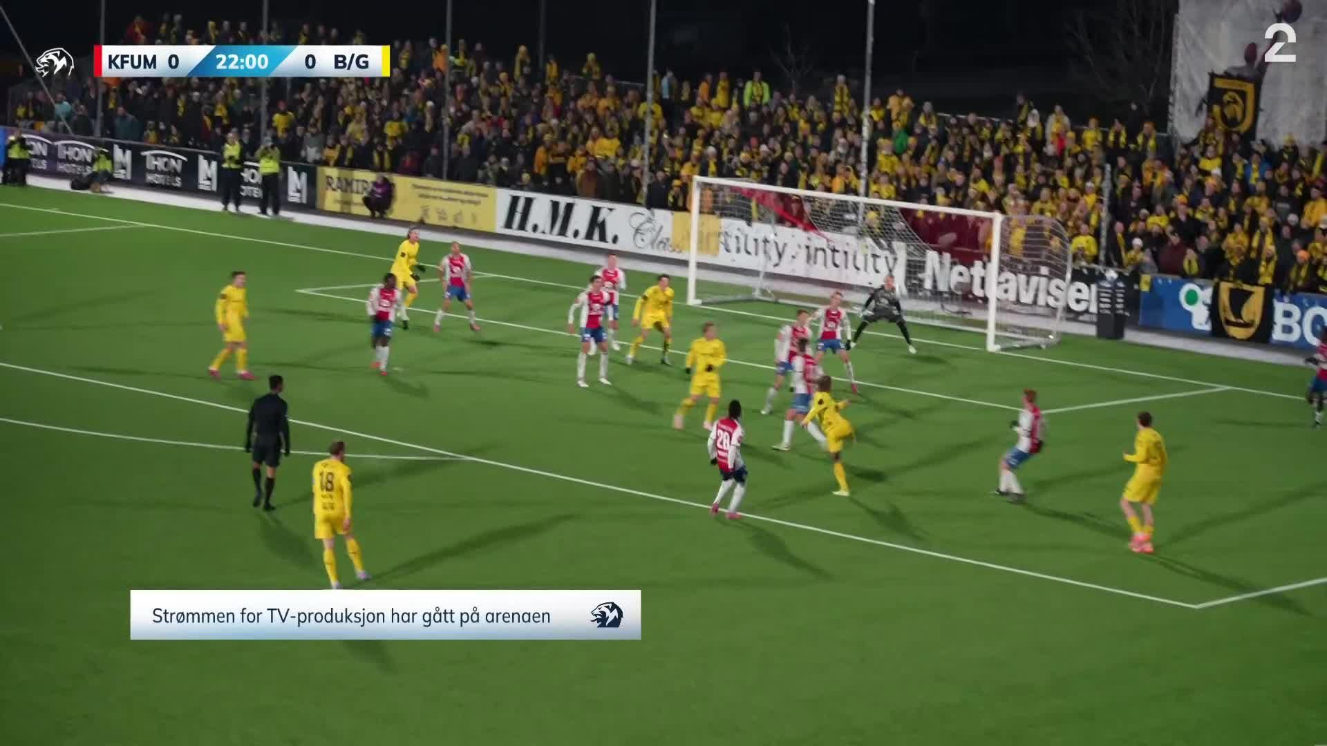 23’ - Sjanse til Patrick Berg