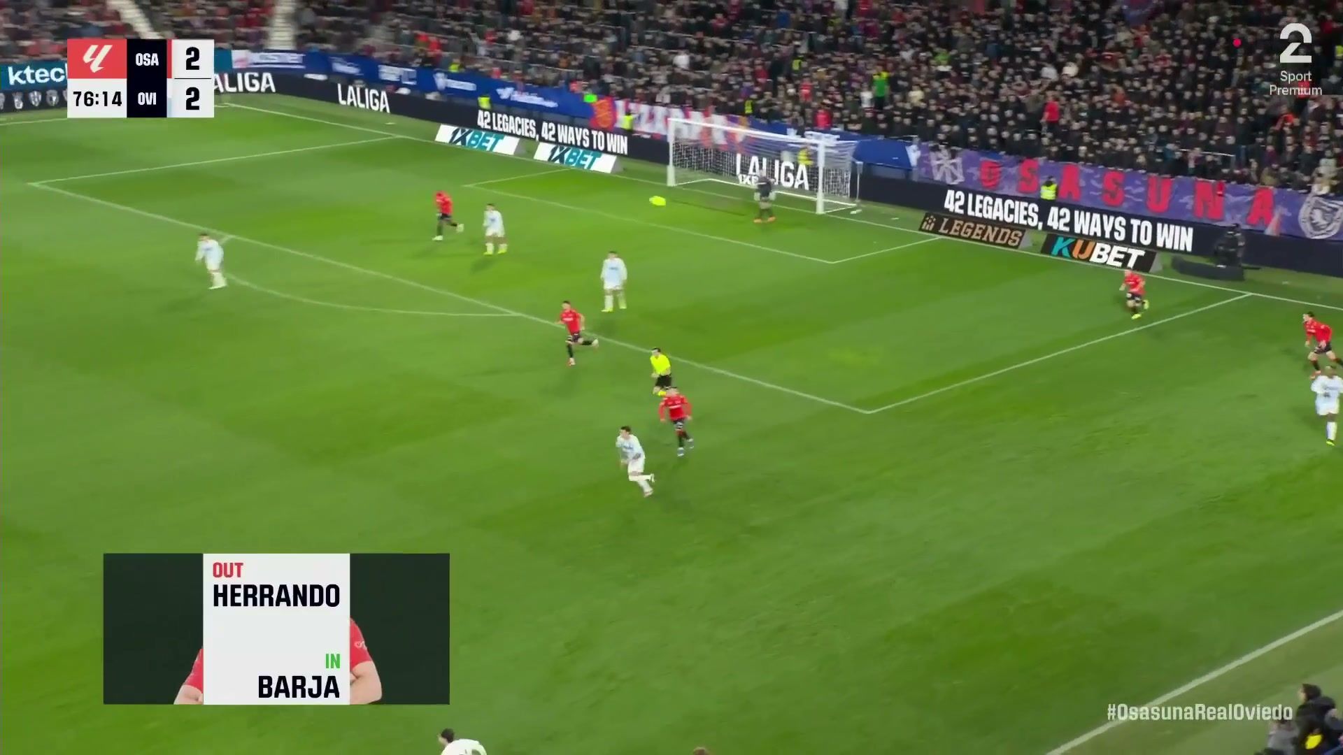 77’ - Gult kort til Rubén García