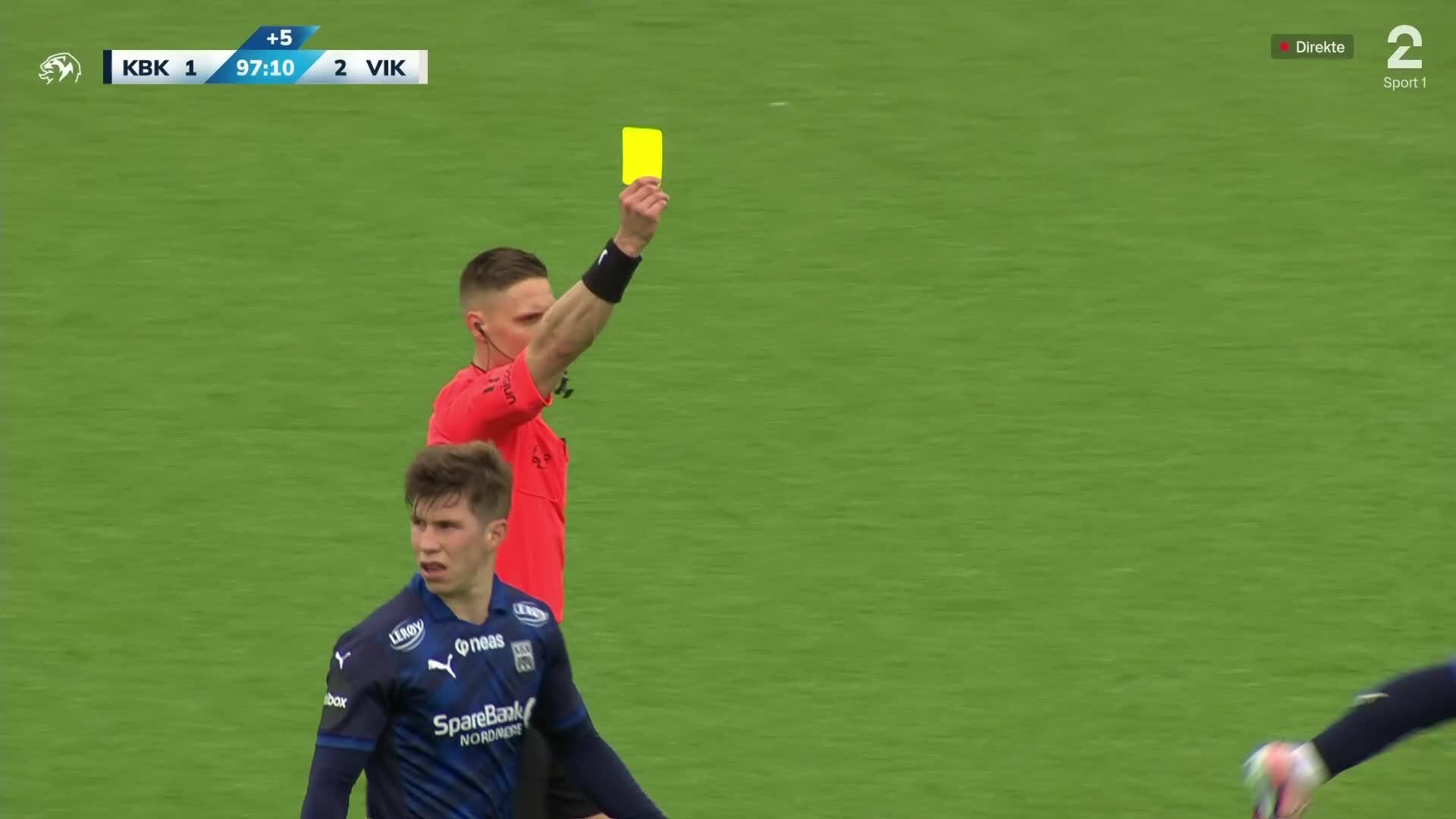 98’ - Gult kort til Herman Haugen
