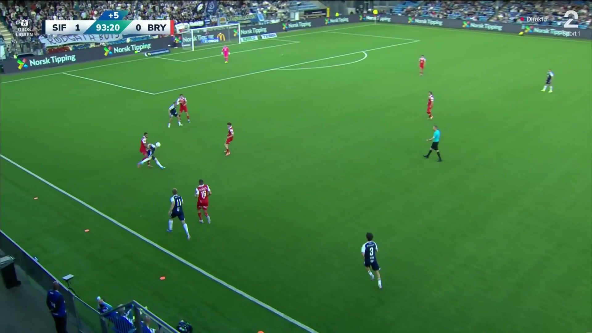 94’ - Gult kort til Sebastian Pingel